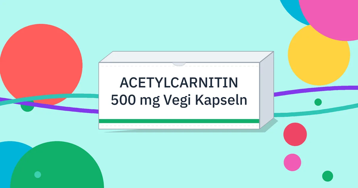Symbolbild: Packung mit der Aufschrift ACETYLCARNITIN 500 mg Vegi Kapseln (PZN 15245316) – Verfügbarkeit und Bezug in Apotheken in Frankfurt am Main