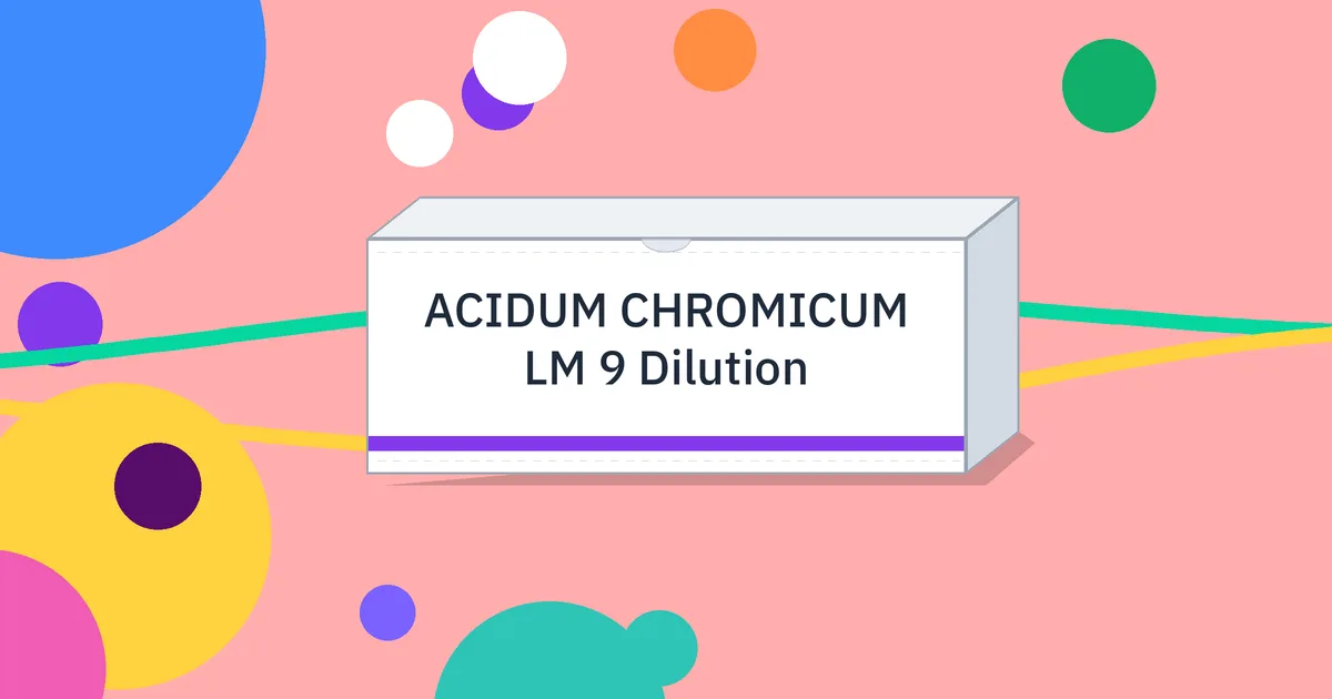 Symbolbild: Packung mit der Aufschrift ACIDUM CHROMICUM LM 9 Dilution (PZN 13272496) – Verfügbarkeit und Bezug in Apotheken in Frankfurt am Main
