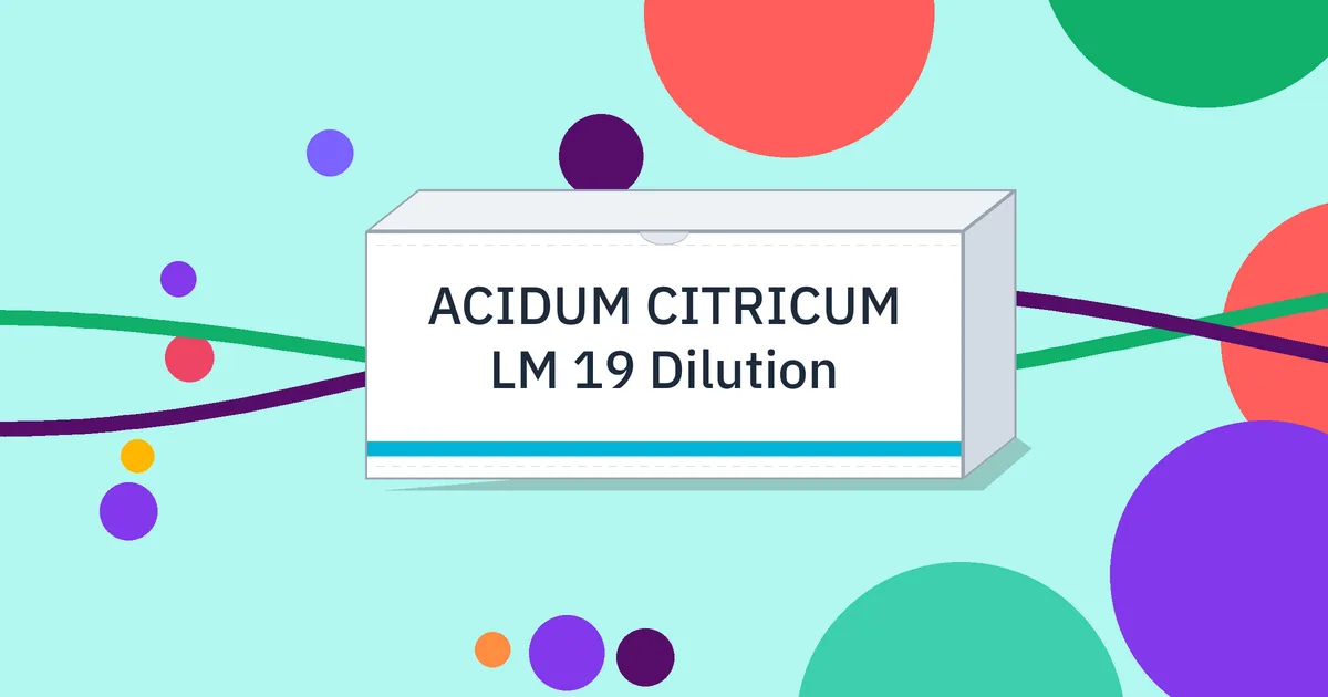 Symbolbild: Packung mit der Aufschrift ACIDUM CITRICUM LM 19 Dilution (PZN 13273722) – Verfügbarkeit und Bezug in Apotheken in Frankfurt am Main