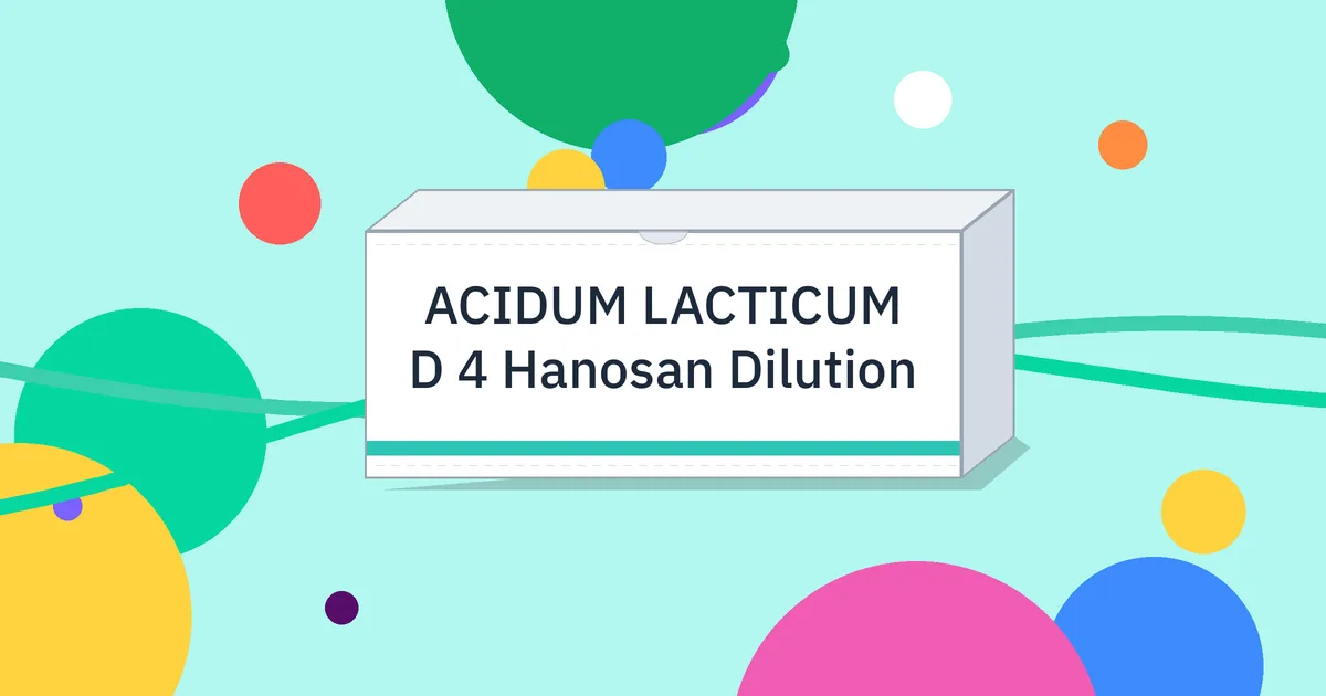 Symbolbild: Packung mit der Aufschrift ACIDUM LACTICUM D 4 Hanosan Dilution (PZN 00007137) – Verfügbarkeit und Bezug in Apotheken in Frankfurt am Main