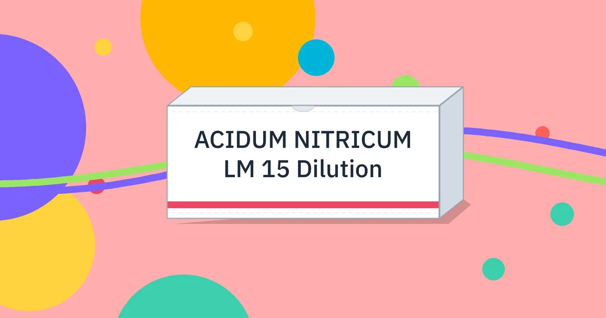 Symbolbild: Packung mit der Aufschrift ACIDUM NITRICUM LM 15 Dilution (PZN 12752828) – Verfügbarkeit und Bezug in Apotheken in Frankfurt am Main