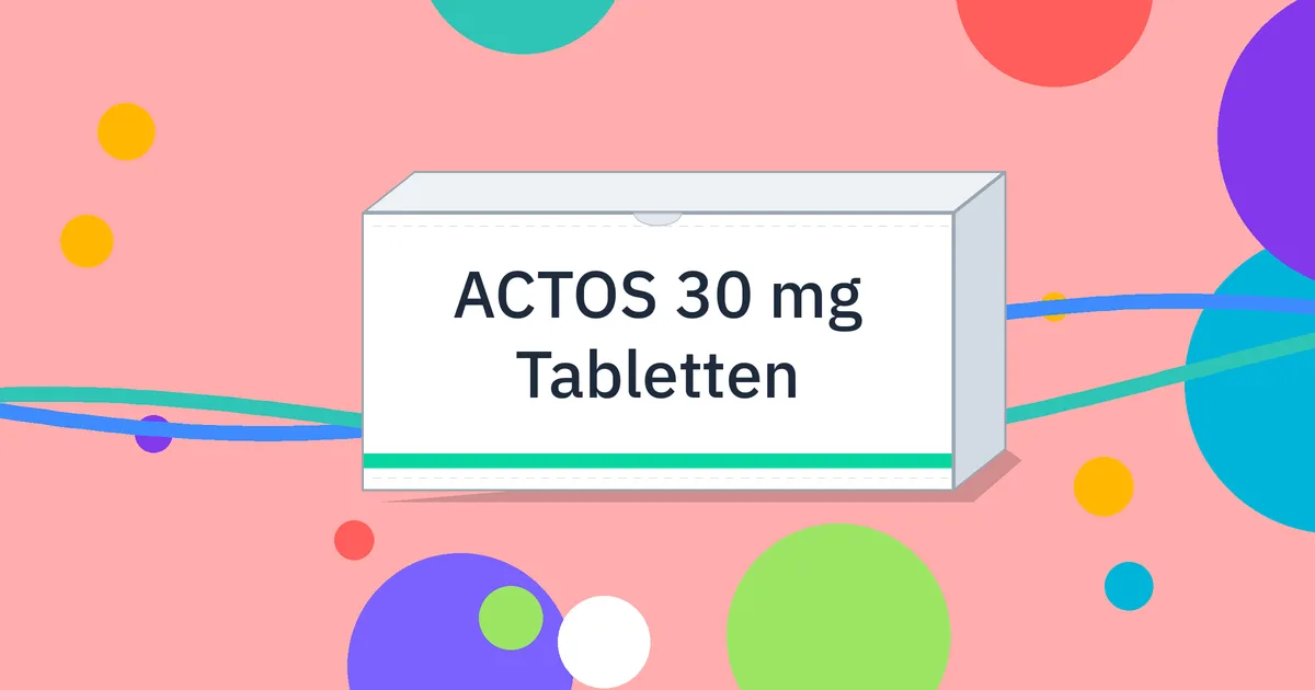 Symbolbild: Packung mit der Aufschrift ACTOS 30 mg Tabletten (PZN 01049793) – Verfügbarkeit und Bezug in Apotheken in Frankfurt am Main