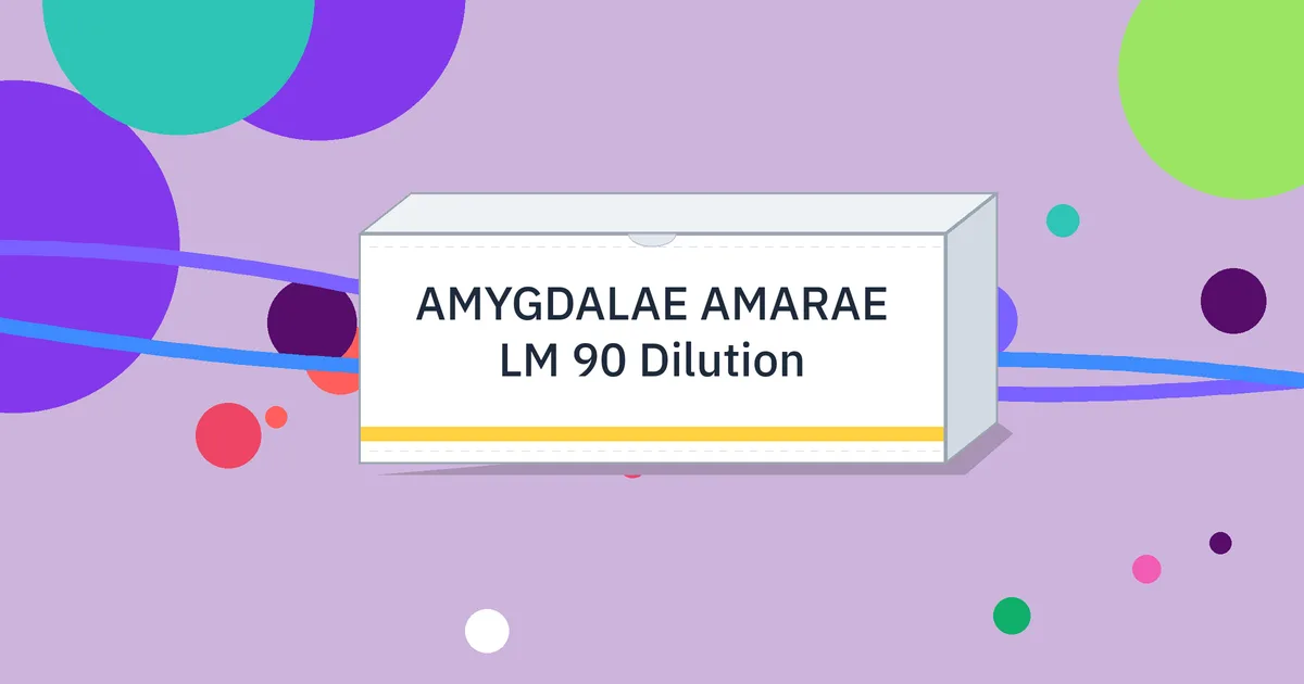 Symbolbild: Packung mit der Aufschrift AMYGDALAE AMARAE LM 90 Dilution (PZN 13325844) – Verfügbarkeit und Bezug in Apotheken in Frankfurt am Main