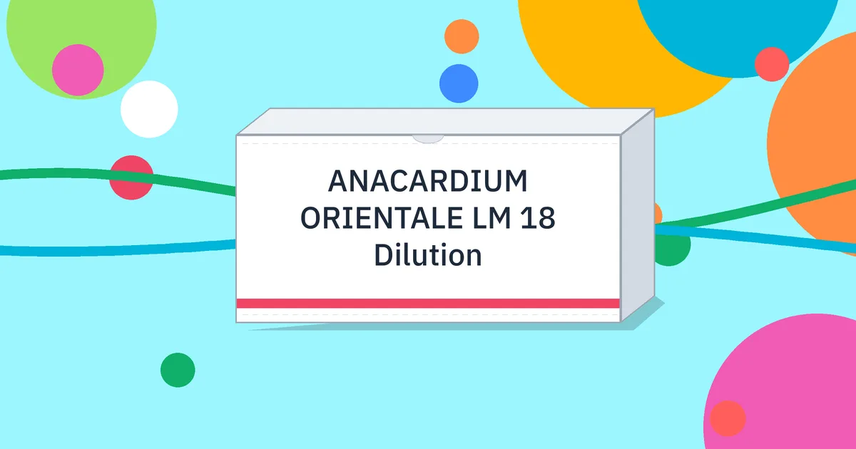 Symbolbild: Packung mit der Aufschrift ANACARDIUM ORIENTALE LM 18 Dilution (PZN 07539096) – Verfügbarkeit und Bezug in Apotheken in Frankfurt am Main