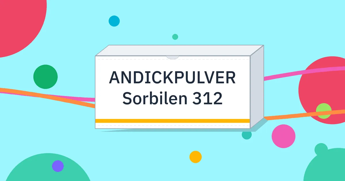 Symbolbild: Packung mit der Aufschrift ANDICKPULVER Sorbilen 312 (PZN 09709065) – Verfügbarkeit und Bezug in Apotheken in Frankfurt am Main