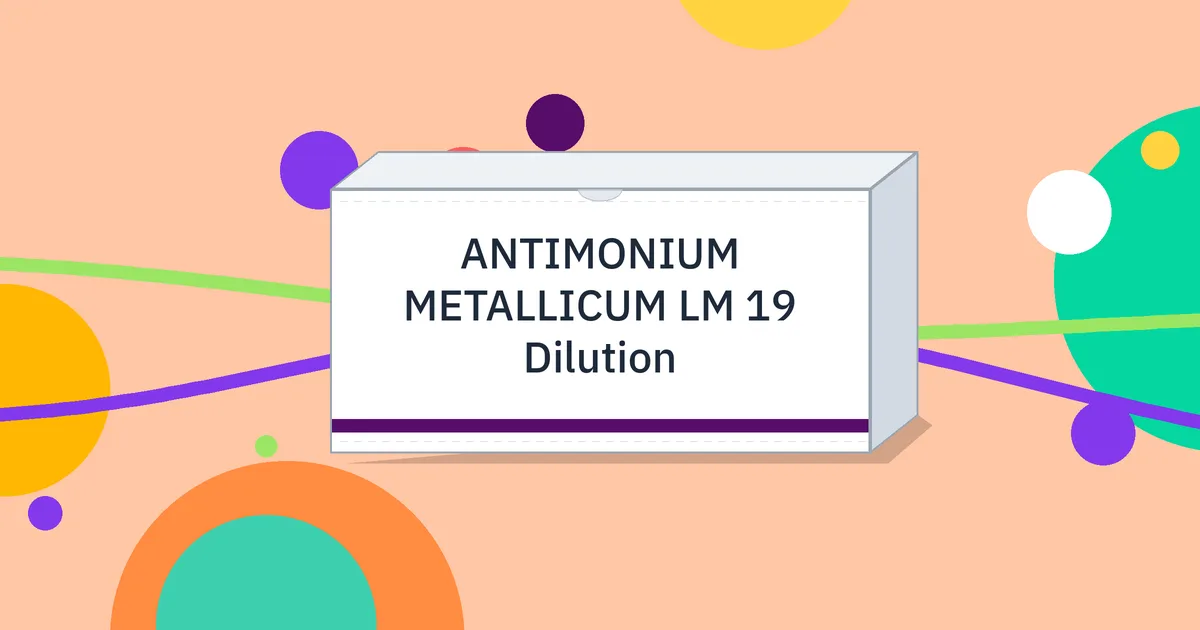 Symbolbild: Packung mit der Aufschrift ANTIMONIUM METALLICUM LM 19 Dilution (PZN 13373576) – Verfügbarkeit und Bezug in Apotheken in Frankfurt am Main