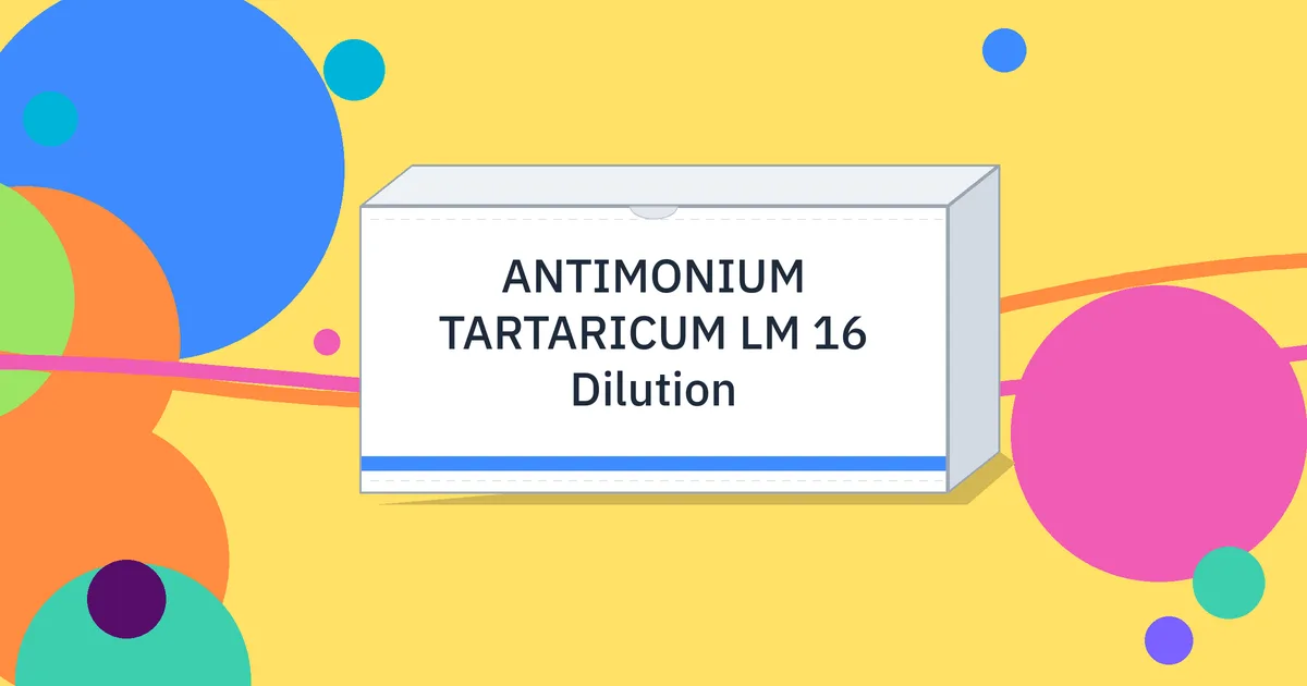 Symbolbild: Packung mit der Aufschrift ANTIMONIUM TARTARICUM LM 16 Dilution (PZN 12764702) – Verfügbarkeit und Bezug in Apotheken in Frankfurt am Main