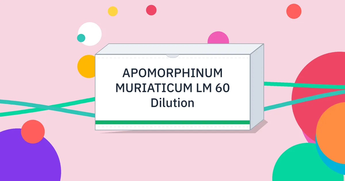 Symbolbild: Packung mit der Aufschrift APOMORPHINUM MURIATICUM LM 60 Dilution (PZN 13381624) – Verfügbarkeit und Bezug in Apotheken in Frankfurt am Main