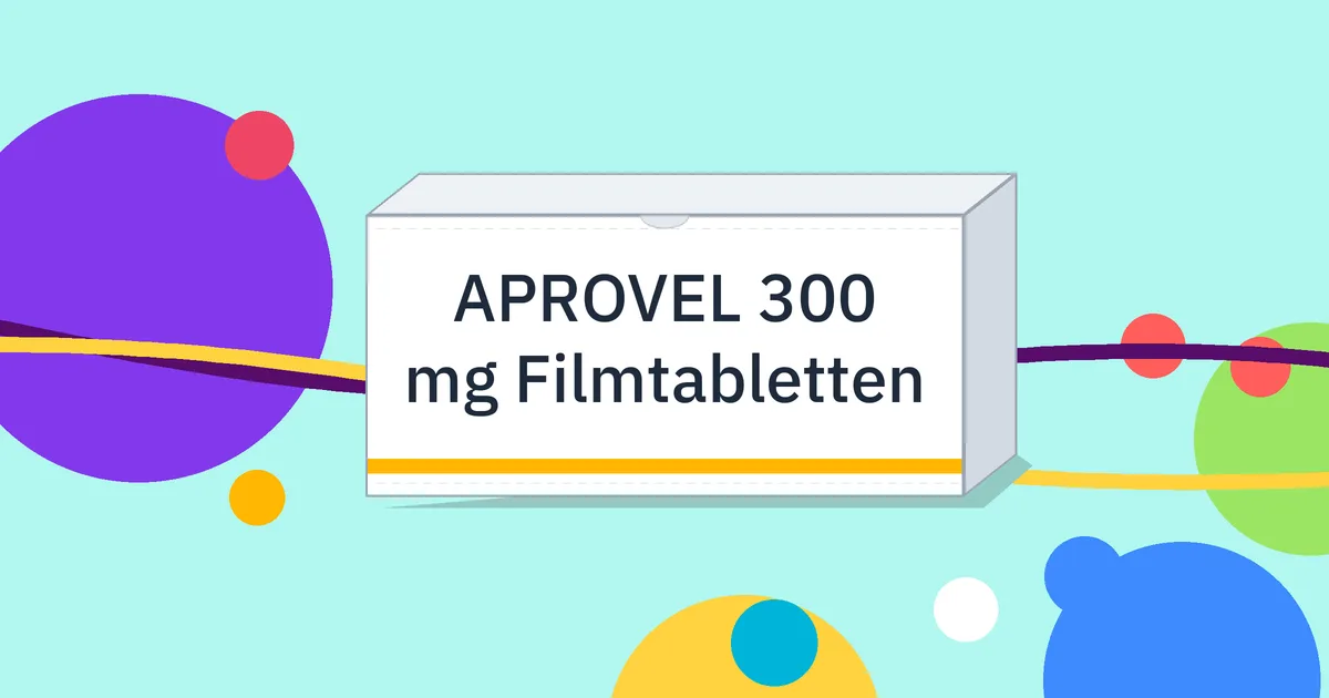 Symbolbild: Packung mit der Aufschrift APROVEL 300 mg Filmtabletten (PZN 00267335) – Verfügbarkeit und Bezug in Apotheken in Frankfurt am Main