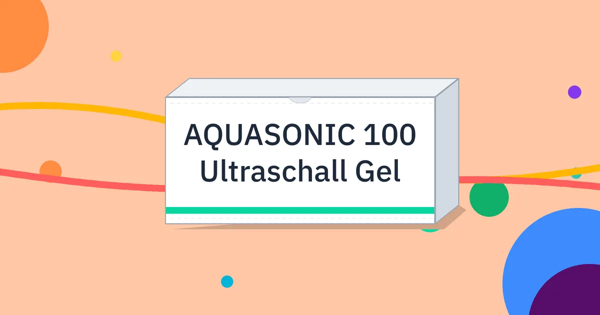 Symbolbild: Packung mit der Aufschrift AQUASONIC 100 Ultraschall Gel (PZN 10831179) – Verfügbarkeit und Bezug in Apotheken in Frankfurt am Main