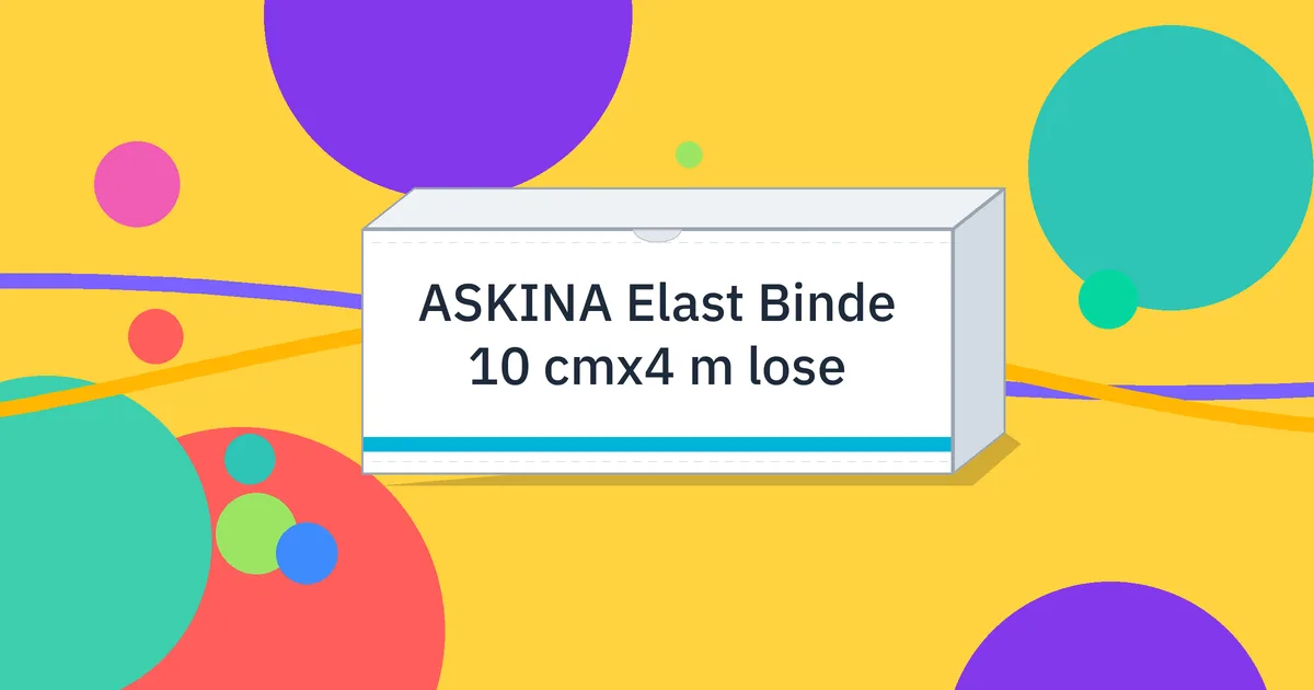 Symbolbild: Packung mit der Aufschrift ASKINA Elast Binde 10 cmx4 m lose (PZN 09314438) – Verfügbarkeit und Bezug in Apotheken in Frankfurt am Main