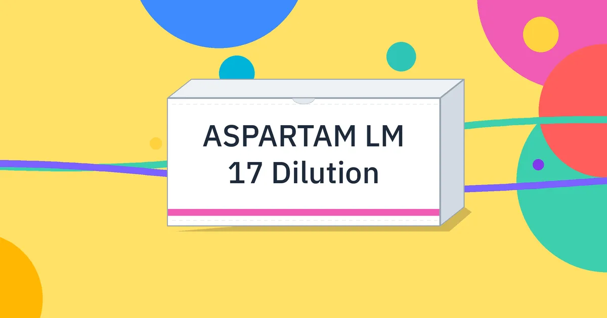 Symbolbild: Packung mit der Aufschrift ASPARTAM LM 17 Dilution (PZN 12782060) – Verfügbarkeit und Bezug in Apotheken in Frankfurt am Main