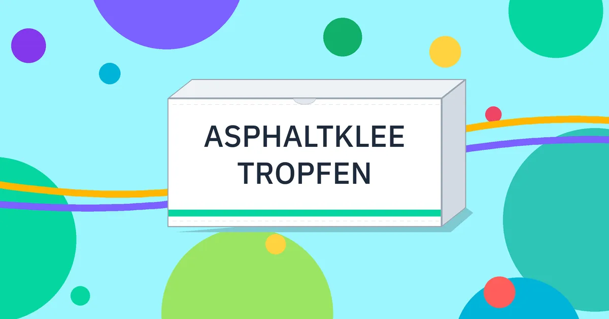 Symbolbild: Packung mit der Aufschrift ASPHALTKLEE TROPFEN (PZN 15230125) – Verfügbarkeit und Bezug in Apotheken in Frankfurt am Main