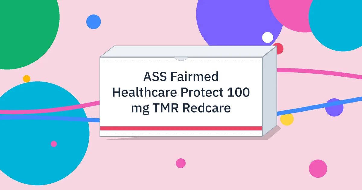 Symbolbild: Packung mit der Aufschrift ASS Fairmed Healthcare Protect 100 mg TMR Redcare (PZN 18672562) – Verfügbarkeit und Bezug in Apotheken in Frankfurt am Main