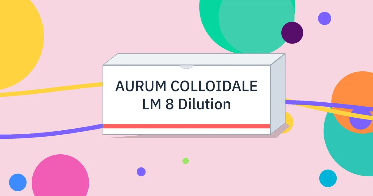 Symbolbild: Packung mit der Aufschrift AURUM COLLOIDALE LM 8 Dilution (PZN 12784171) – Verfügbarkeit und Bezug in Apotheken in Frankfurt am Main