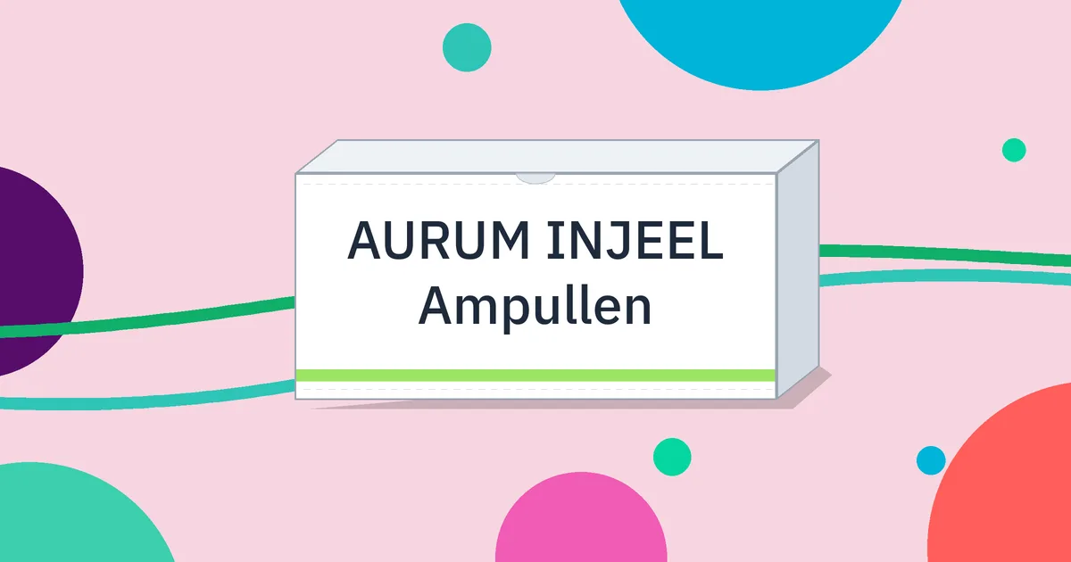 Symbolbild: Packung mit der Aufschrift AURUM INJEEL Ampullen (PZN 00091480) – Verfügbarkeit und Bezug in Apotheken in Frankfurt am Main