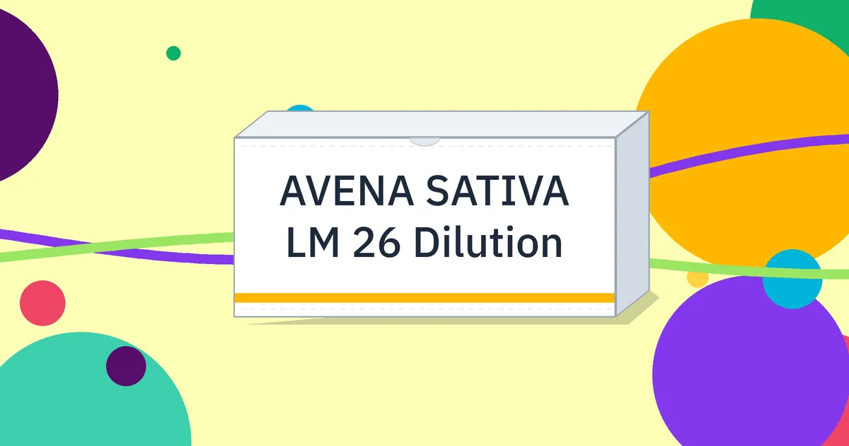 Symbolbild: Packung mit der Aufschrift AVENA SATIVA LM 26 Dilution (PZN 12786939) – Verfügbarkeit und Bezug in Apotheken in Frankfurt am Main