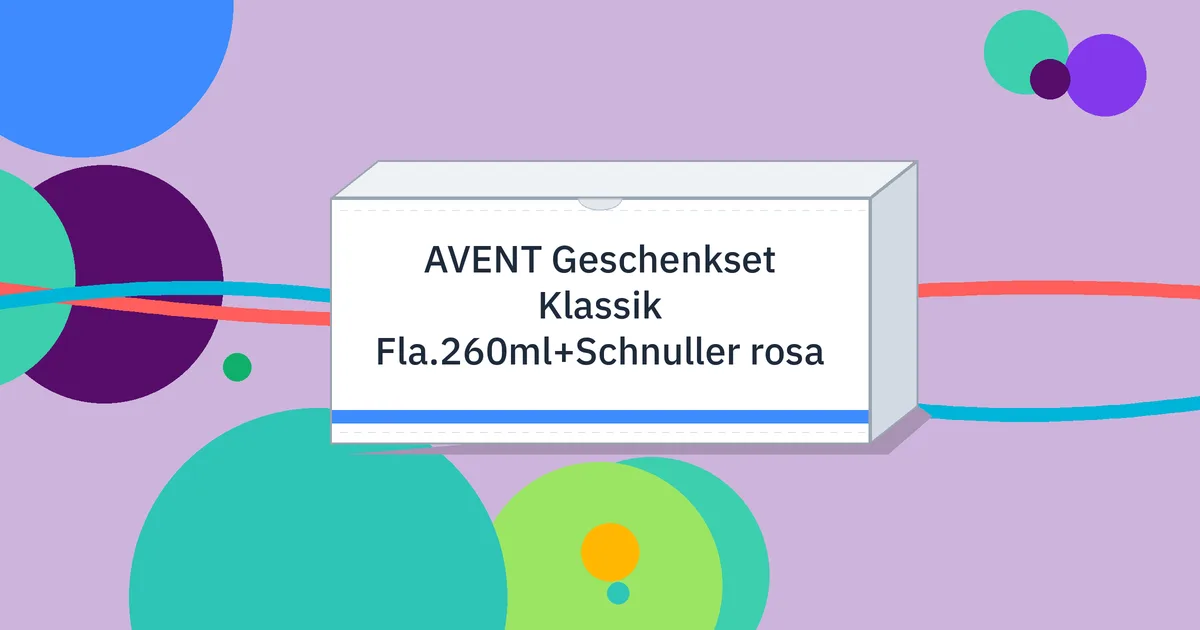 Symbolbild: Packung mit der Aufschrift AVENT Geschenkset Klassik Fla.260ml+Schnuller rosa (PZN 02400123) – Verfügbarkeit und Bezug in Apotheken in Frankfurt am Main