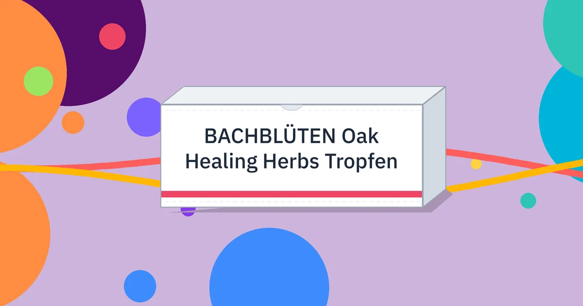 Symbolbild: Packung mit der Aufschrift BACHBLÜTEN Oak Healing Herbs Tropfen (PZN 07365035) – Verfügbarkeit und Bezug in Apotheken in Frankfurt am Main