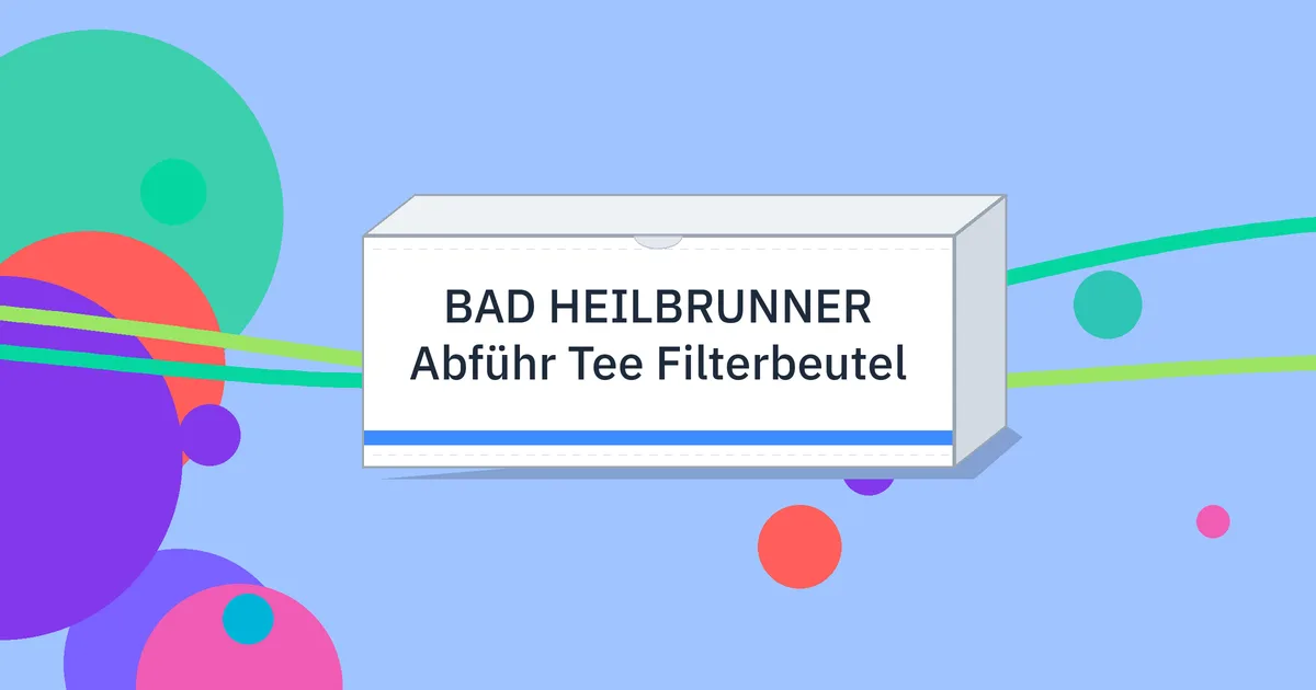 Symbolbild: Packung mit der Aufschrift BAD HEILBRUNNER Abführ Tee Filterbeutel (PZN 11049794) – Verfügbarkeit und Bezug in Apotheken in Frankfurt am Main