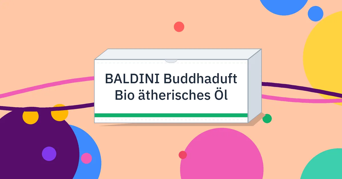 Symbolbild: Packung mit der Aufschrift BALDINI Buddhaduft Bio ätherisches Öl (PZN 16660129) – Verfügbarkeit und Bezug in Apotheken in Frankfurt am Main