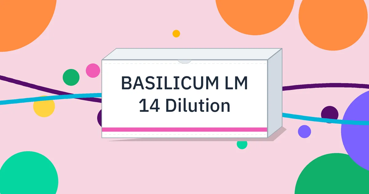 Symbolbild: Packung mit der Aufschrift BASILICUM LM 14 Dilution (PZN 12790740) – Verfügbarkeit und Bezug in Apotheken in Frankfurt am Main