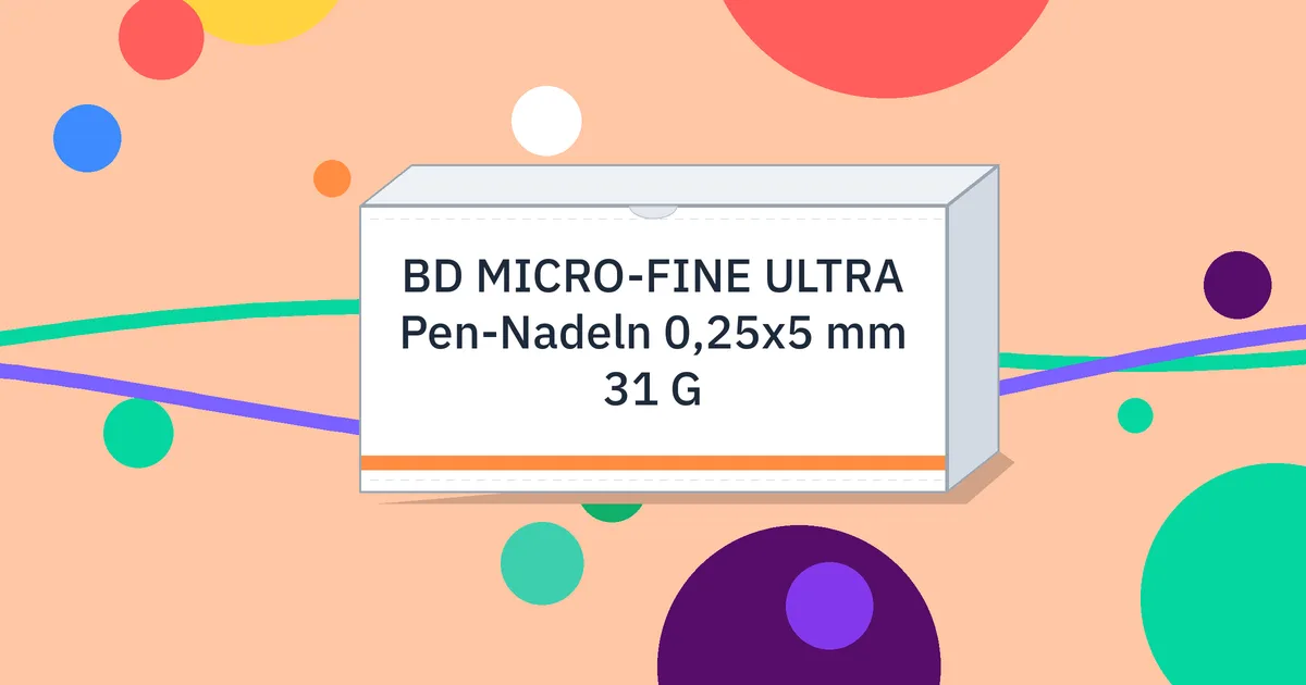 Symbolbild: Packung mit der Aufschrift BD MICRO-FINE ULTRA Pen-Nadeln 0,25x5 mm 31 G (PZN 10526878) – Verfügbarkeit und Bezug in Apotheken in Frankfurt am Main