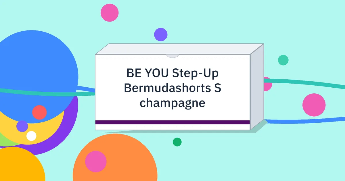 Symbolbild: Packung mit der Aufschrift BE YOU Step-Up Bermudashorts S champagne (PZN 20719851) – Verfügbarkeit und Bezug in Apotheken in Frankfurt am Main