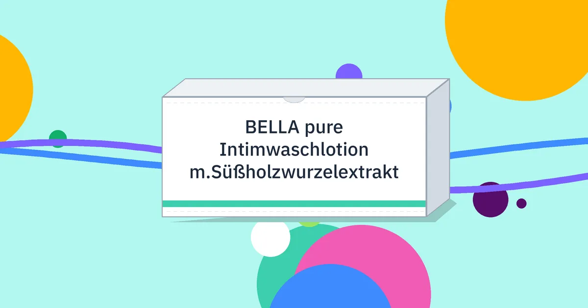 Symbolbild: Packung mit der Aufschrift BELLA pure Intimwaschlotion m.Süßholzwurzelextrakt (PZN 17979212) – Verfügbarkeit und Bezug in Apotheken in Frankfurt am Main