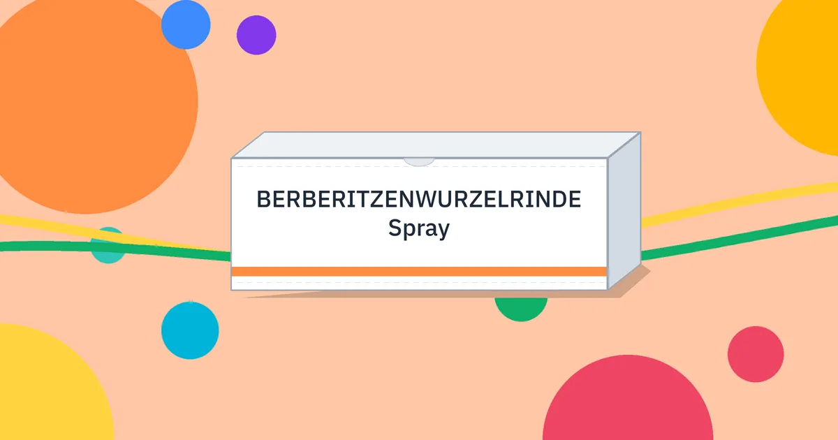 Symbolbild: Packung mit der Aufschrift BERBERITZENWURZELRINDE Spray (PZN 19418305) – Verfügbarkeit und Bezug in Apotheken in Frankfurt am Main