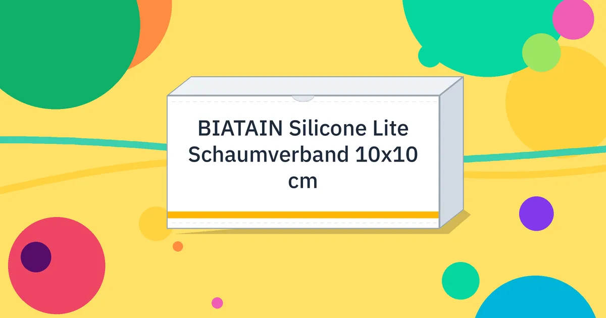 Symbolbild: Packung mit der Aufschrift BIATAIN Silicone Lite Schaumverband 10x10 cm (PZN 11367175) – Verfügbarkeit und Bezug in Apotheken in Frankfurt am Main