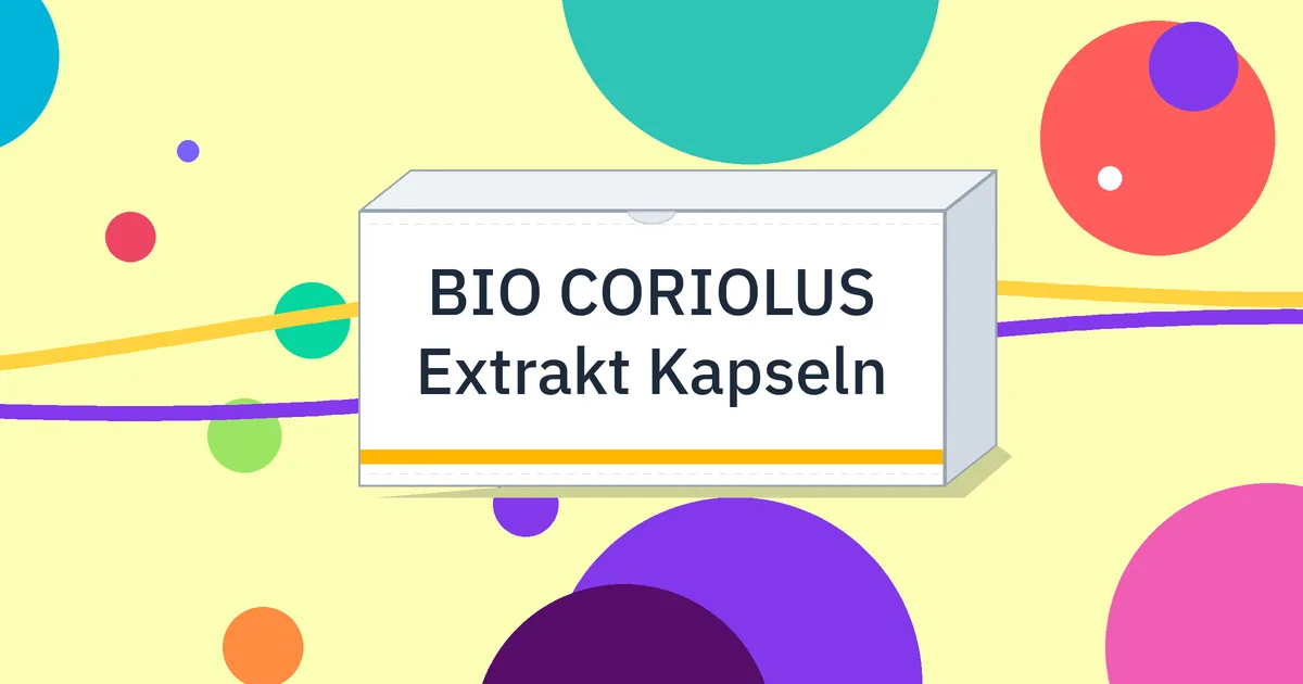 Symbolbild: Packung mit der Aufschrift BIO CORIOLUS Extrakt Kapseln (PZN 17626956) – Verfügbarkeit und Bezug in Apotheken in Frankfurt am Main