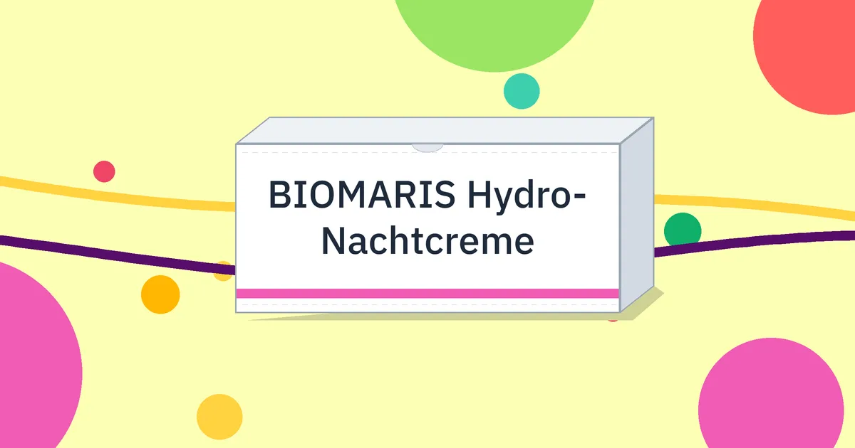 Symbolbild: Packung mit der Aufschrift BIOMARIS Hydro-Nachtcreme (PZN 14308919) – Verfügbarkeit und Bezug in Apotheken in Frankfurt am Main
