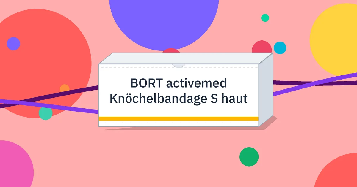 Symbolbild: Packung mit der Aufschrift BORT activemed Knöchelbandage S haut (PZN 10024243) – Verfügbarkeit und Bezug in Apotheken in Frankfurt am Main