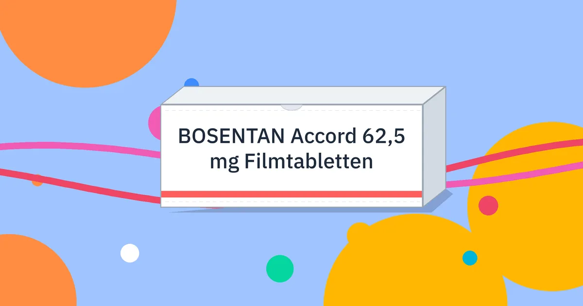 Symbolbild: Packung mit der Aufschrift BOSENTAN Accord 62,5 mg Filmtabletten (PZN 12602595) – Verfügbarkeit und Bezug in Apotheken in Frankfurt am Main