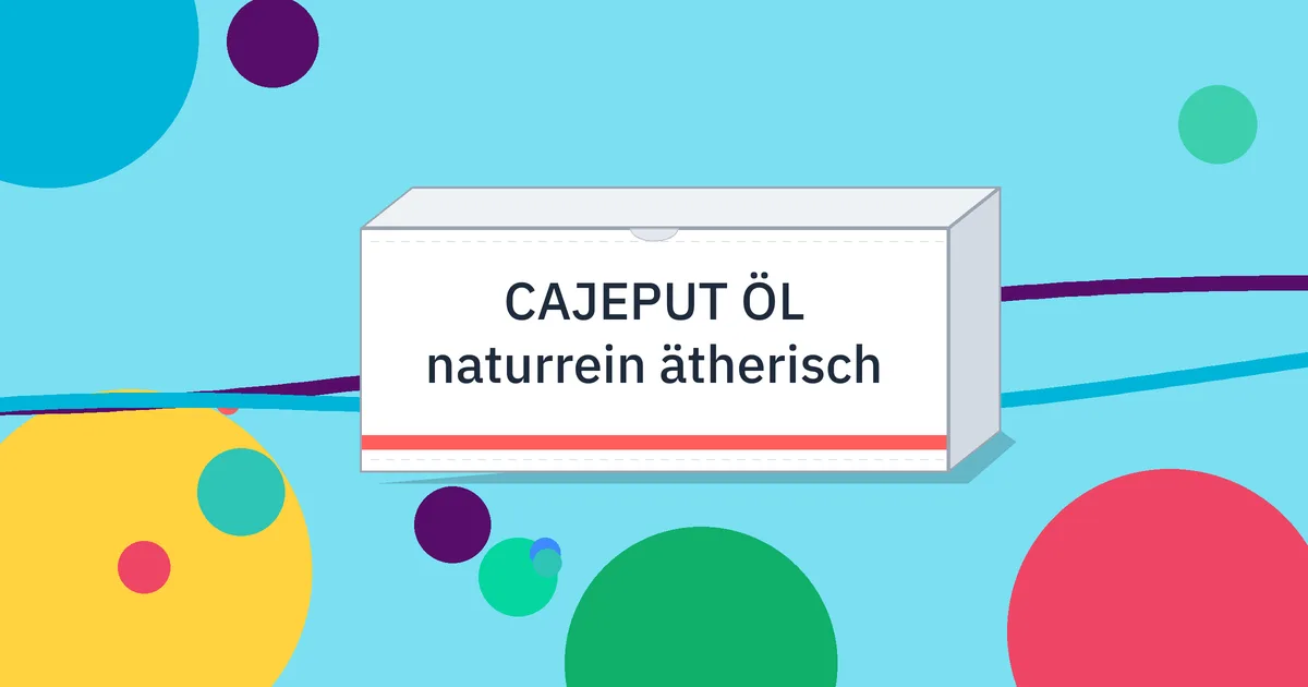 Symbolbild: Packung mit der Aufschrift CAJEPUT ÖL naturrein ätherisch (PZN 18848883) – Verfügbarkeit und Bezug in Apotheken in Frankfurt am Main