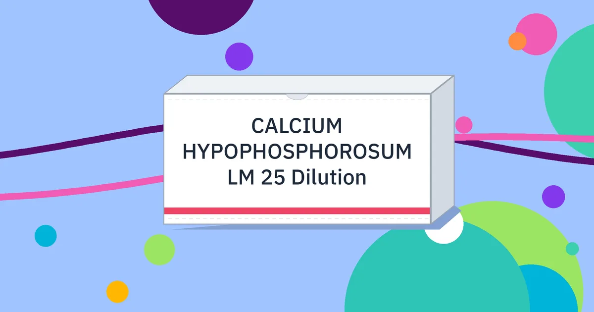Symbolbild: Packung mit der Aufschrift CALCIUM HYPOPHOSPHOROSUM LM 25 Dilution (PZN 13408949) – Verfügbarkeit und Bezug in Apotheken in Frankfurt am Main