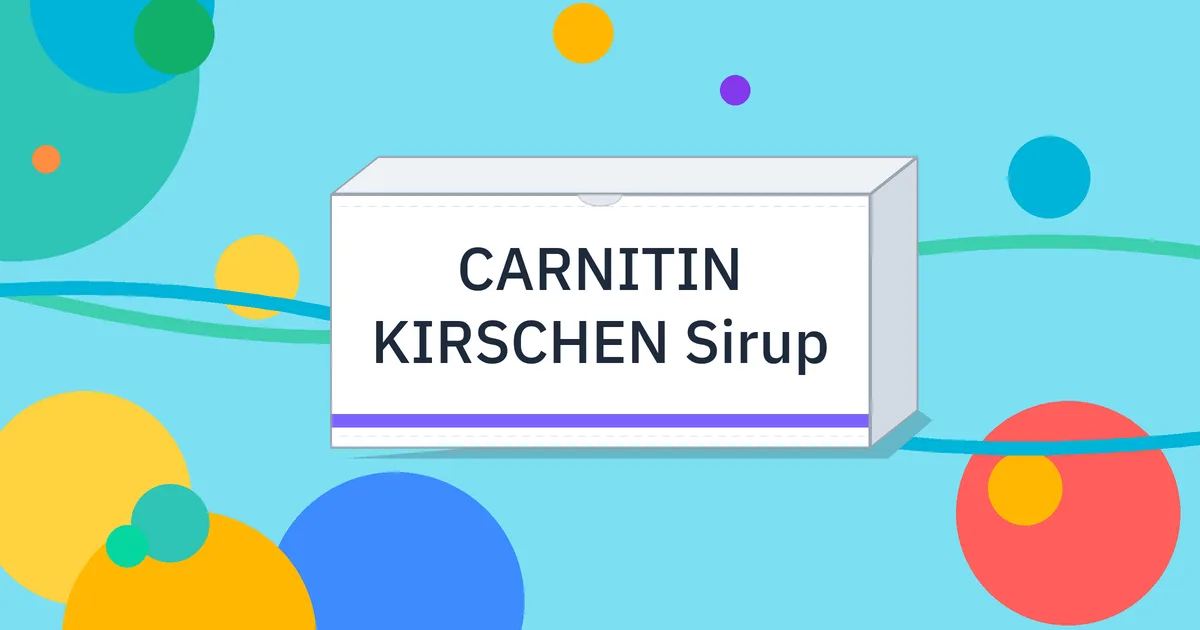 Symbolbild: Packung mit der Aufschrift CARNITIN KIRSCHEN Sirup (PZN 01887502) – Verfügbarkeit und Bezug in Apotheken in Frankfurt am Main