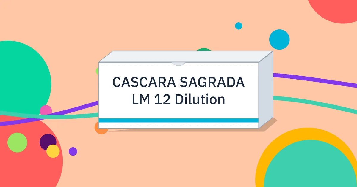 Symbolbild: Packung mit der Aufschrift CASCARA SAGRADA LM 12 Dilution (PZN 13432882) – Verfügbarkeit und Bezug in Apotheken in Frankfurt am Main