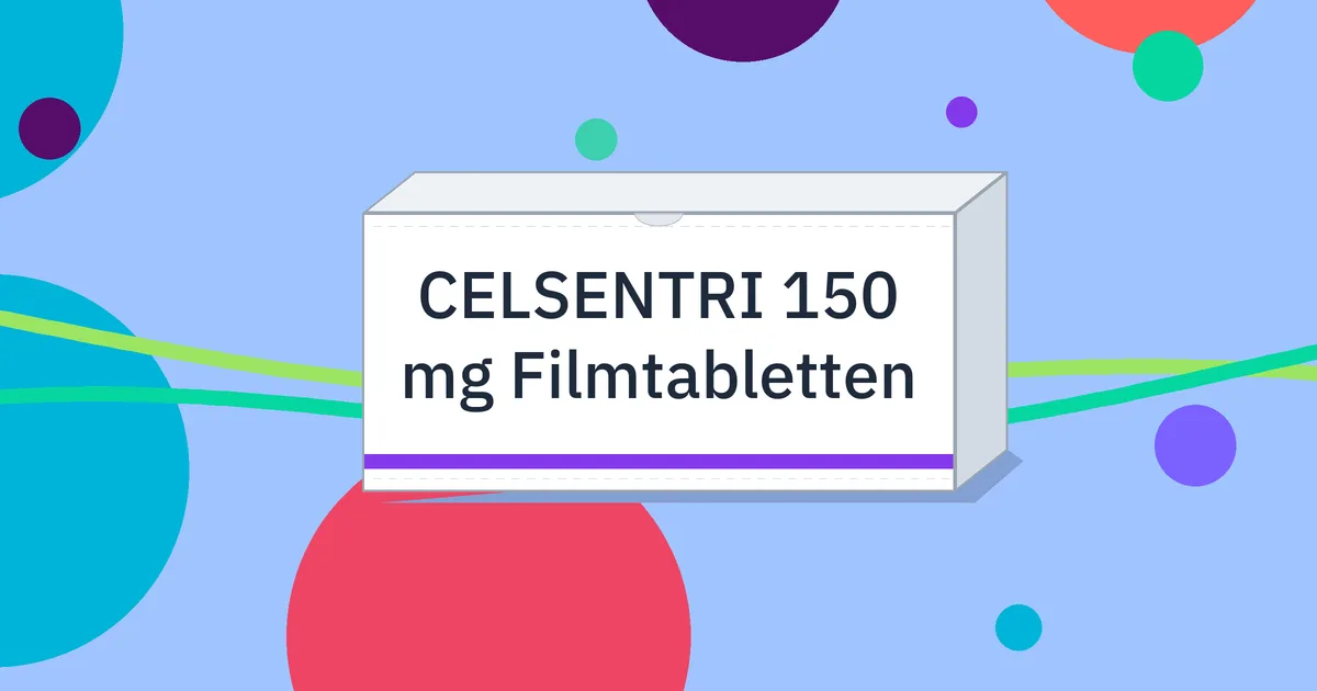 Symbolbild: Packung mit der Aufschrift CELSENTRI 150 mg Filmtabletten (PZN 13987597) – Verfügbarkeit und Bezug in Apotheken in Frankfurt am Main