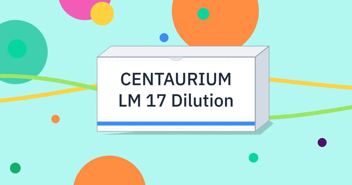 Symbolbild: Packung mit der Aufschrift CENTAURIUM LM 17 Dilution (PZN 13436213) – Verfügbarkeit und Bezug in Apotheken in Frankfurt am Main
