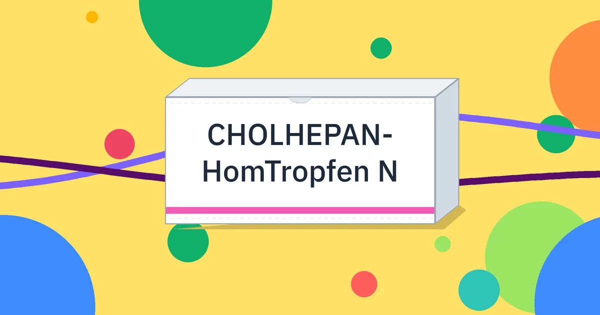 Symbolbild: Packung mit der Aufschrift CHOLHEPAN-HomTropfen N (PZN 03448445) – Verfügbarkeit und Bezug in Apotheken in Frankfurt am Main