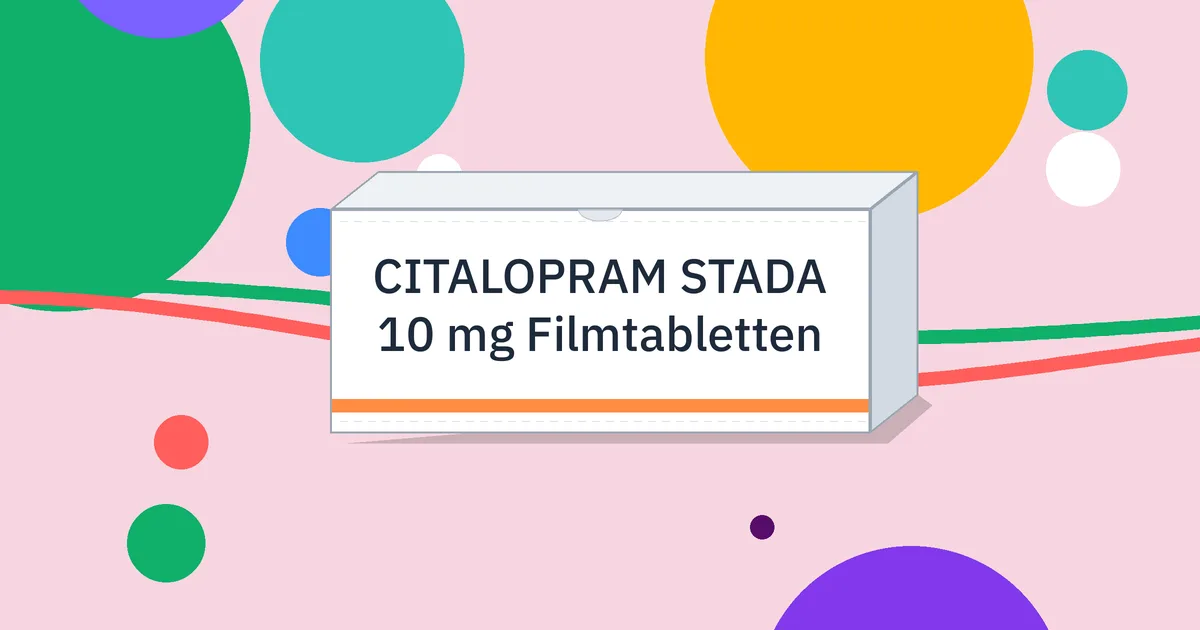 Symbolbild: Packung mit der Aufschrift CITALOPRAM STADA 10 mg Filmtabletten (PZN 02507430) – Verfügbarkeit und Bezug in Apotheken in Frankfurt am Main
