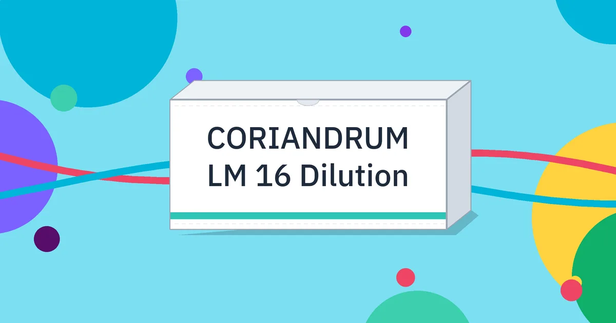Symbolbild: Packung mit der Aufschrift CORIANDRUM LM 16 Dilution (PZN 12834489) – Verfügbarkeit und Bezug in Apotheken in Frankfurt am Main