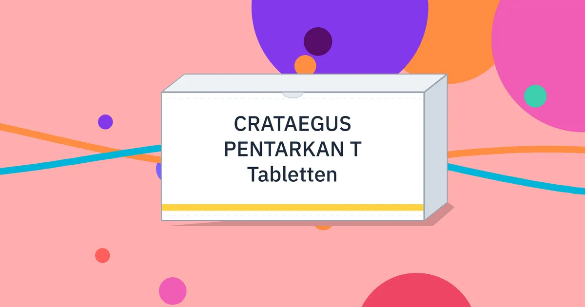 Symbolbild: Packung mit der Aufschrift CRATAEGUS PENTARKAN T Tabletten (PZN 08534698) – Verfügbarkeit und Bezug in Apotheken in Frankfurt am Main