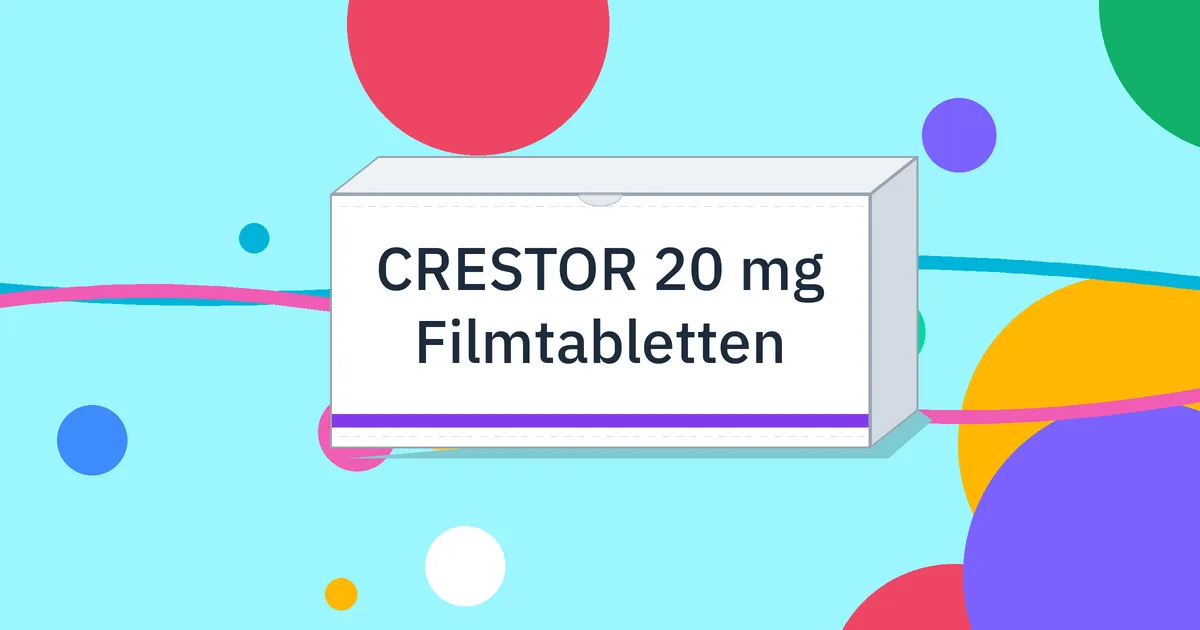 Symbolbild: Packung mit der Aufschrift CRESTOR 20 mg Filmtabletten (PZN 16939995) – Verfügbarkeit und Bezug in Apotheken in Frankfurt am Main