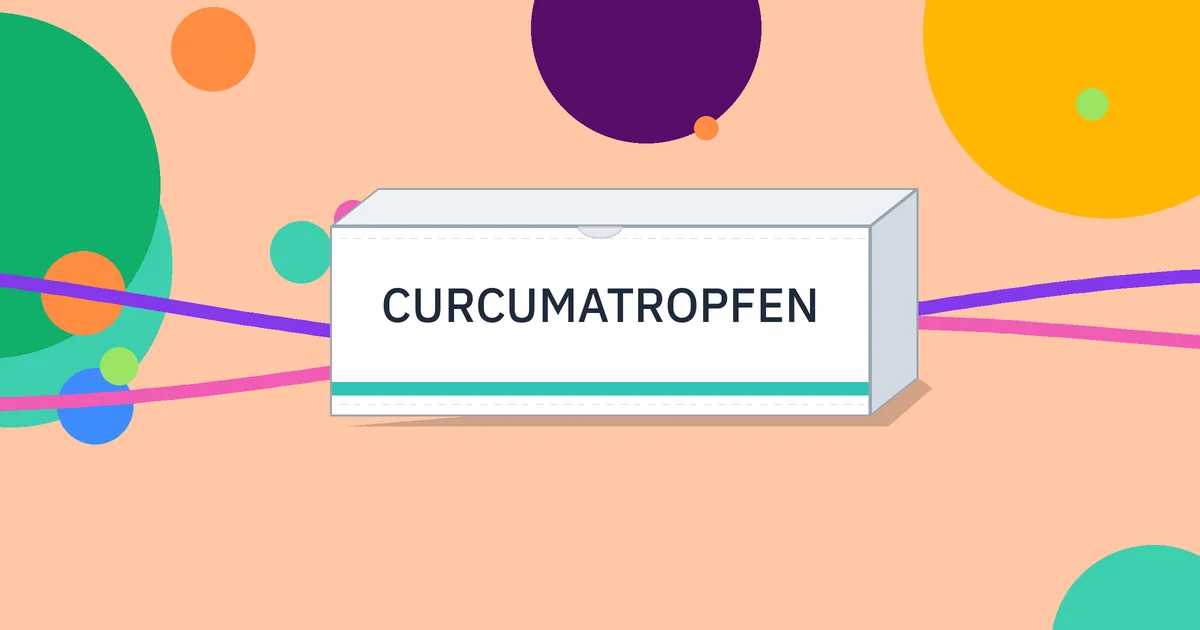 Symbolbild: Packung mit der Aufschrift CURCUMATROPFEN (PZN 11866375) – Verfügbarkeit und Bezug in Apotheken in Frankfurt am Main
