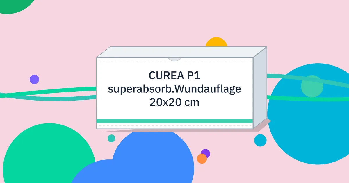 Symbolbild: Packung mit der Aufschrift CUREA P1 superabsorb.Wundauflage 20x20 cm (PZN 06563359) – Verfügbarkeit und Bezug in Apotheken in Frankfurt am Main