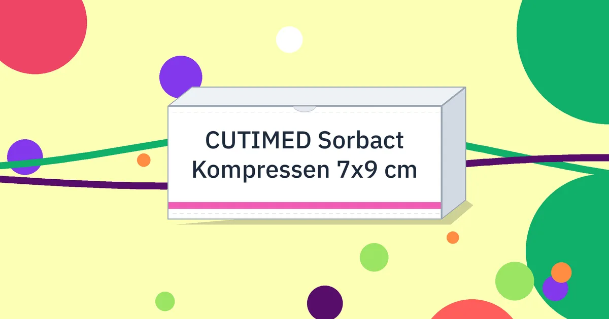 Symbolbild: Packung mit der Aufschrift CUTIMED Sorbact Kompressen 7x9 cm (PZN 15886788) – Verfügbarkeit und Bezug in Apotheken in Frankfurt am Main
