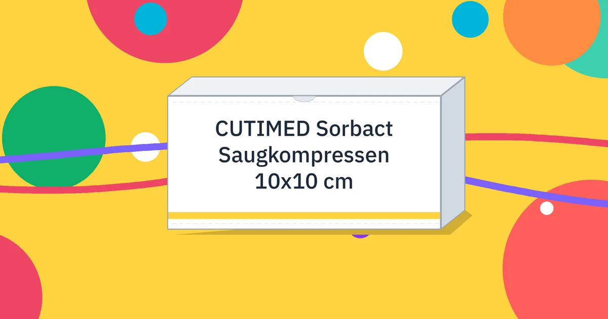 Symbolbild: Packung mit der Aufschrift CUTIMED Sorbact Saugkompressen 10x10 cm (PZN 16595857) – Verfügbarkeit und Bezug in Apotheken in Frankfurt am Main